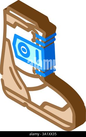 Snowboard boots isometric icon Stock Vector Image & Art - Alamy