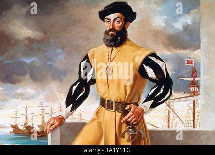 FERDINAND MAGELLAN ( c 1480-1521) Portugese explorer in a 1598 ...