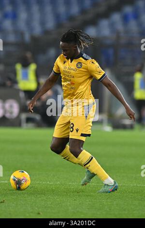 Olimpico Stadium, Rome, Italy - Oumar Solet of Udinese seen in action ...