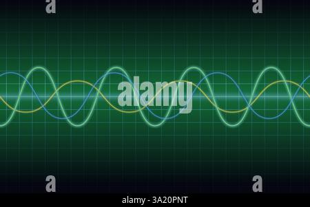 Seamless Vector Waveform Background Illustration With Text Space ...
