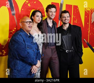 (L-R) NOVOCAINE Cast - Jacob Batalon, Amber Midthunder, Jack Quaid and ...