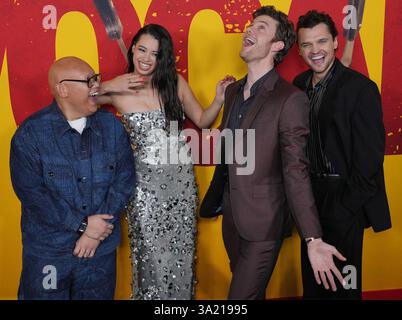 (L-R) NOVOCAINE Cast - Jacob Batalon, Amber Midthunder, Jack Quaid and ...
