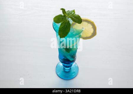 Delicious Blue Heaven mocktail raspberry flavoured non alcoholic ...