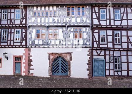 Inner courtyard of the winery in Michelstadt, Hesse, Germany, Europe ...