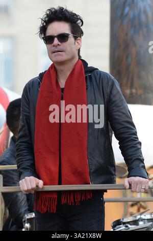 Patrick Monahan of Train attending the 89th Annual Macy's Thanksgiving ...