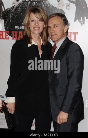 Judith Holste and Christoph Waltz arriving at the premiere of 'The ...
