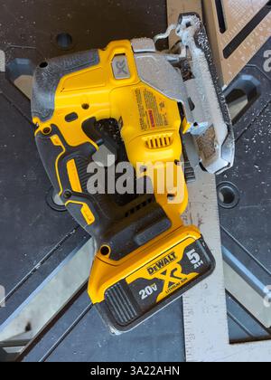 Dewalt Cordless Jigsaw on Workbench Stock Photo - Alamy