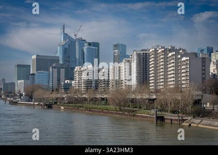 Courbevoie, France - 03 07 2025: Panoramic view of the Defense towers ...