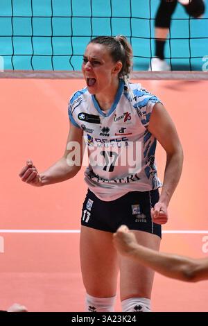 Anna Gray of Reale Mutua Fenera Chieri during serie A1 Volley Women 2024/25 match between Reale ...