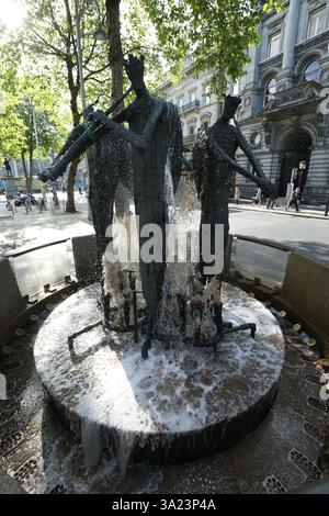 Dublin, Ireland - 03rd June 2014 - The Four Angels Memorial Fountain ...