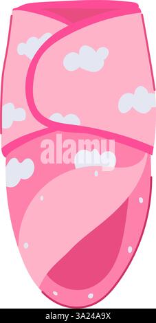 baby swaddle wrap cartoon vector illustration Stock Vector Image & Art ...