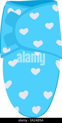 newborn swaddle wrap cartoon vector illustration Stock Vector Image ...