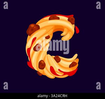 Fast food pasta meal alphabet font typeface digit 3 three. Street menu ...