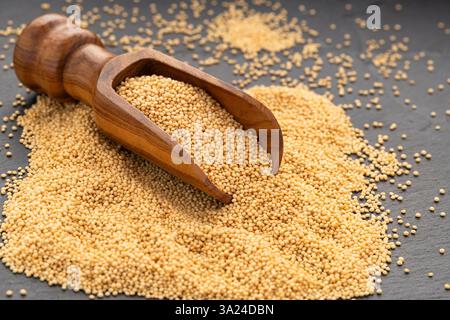 Raw dried amaranth seeds in spoon - Amaranthus Stock Photo - Alamy