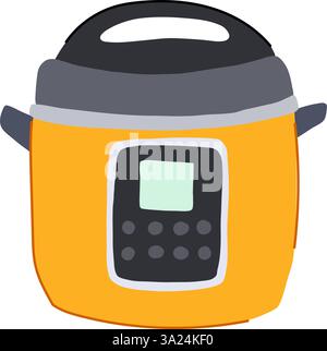 pork slow cooker cartoon vector illustration Stock Vector Image & Art ...