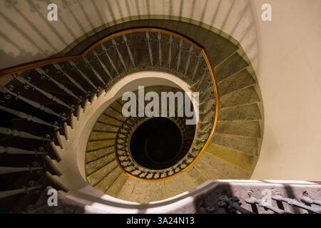 Old spiral staircase, upside view Stock Photo - Alamy