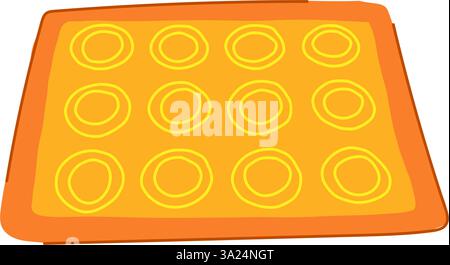 reusable silicone baking mat cartoon vector illustration Stock Vector ...