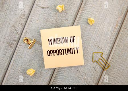text Window of opportunity, concept Stock Photo - Alamy