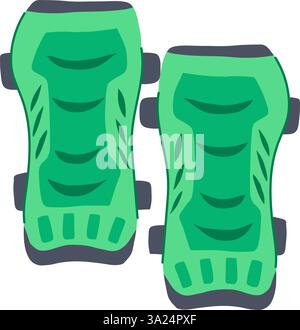 training shin guards cartoon vector illustration Stock Vector Image ...