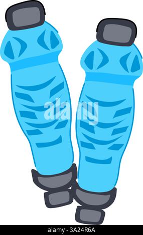 kids shin guards cartoon vector illustration Stock Vector Image & Art ...