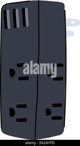 command power strip smart cartoon vector illustration Stock Vector ...