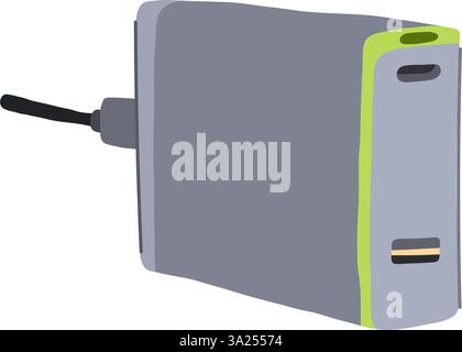 dock multi device charging station cartoon vector illustration Stock ...
