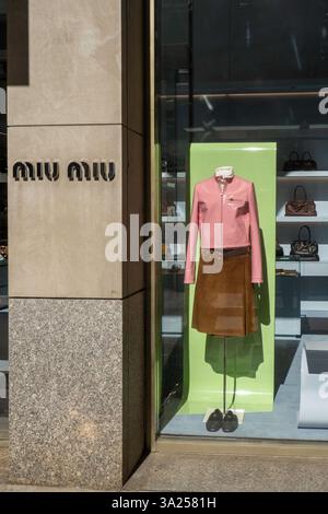 Miu Miu Storefront Window at 11 East 57th Street, New York City, USA ...