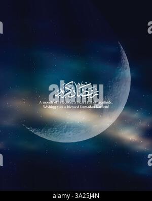 Ramadan Kareem Greeting Card - Twilight Stock Vector Image & Art - Alamy