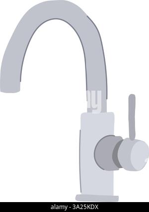 pressure faucet low flow cartoon vector illustration Stock Vector Image ...