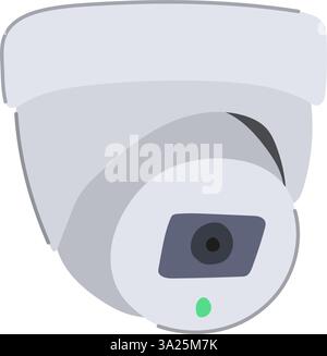 software facial recognition camera cartoon vector illustration Stock ...