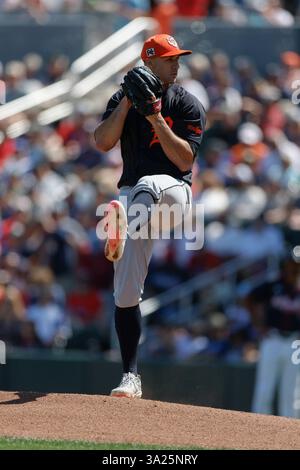 Detroit Tigers pitcher Jack Flaherty throws in the first inning during ...