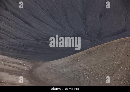 Hverfell extinct volcano interior. Icelandic landscape. Myvatn area ...