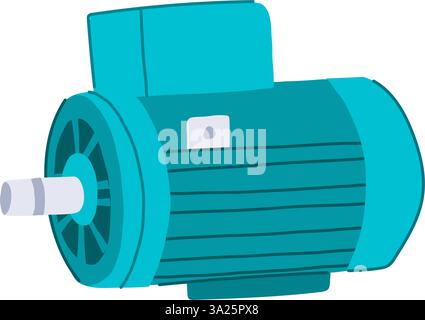 brushless electric motor cartoon vector illustration Stock Vector Image ...