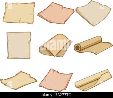 disposable parchment paper cartoon vector illustration Stock Vector ...