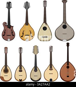 bluegrass mandolin cartoon vector illustration Stock Vector Image & Art ...