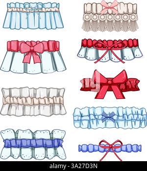 throw garter wedding cartoon vector illustration Stock Vector Image ...