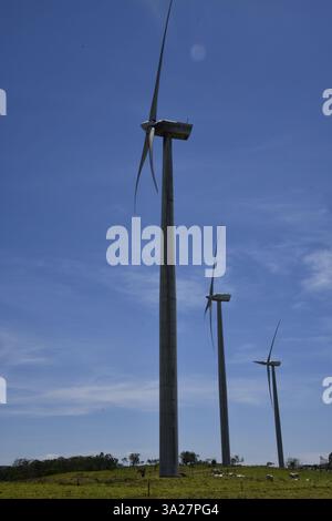 Wind turbines on a hilly remote, area of Costa Rica Stock Photo - Alamy