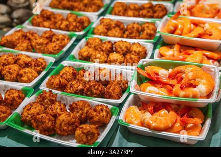 This vibrant and colorful seafood platter is packed with fresh shrimp ...