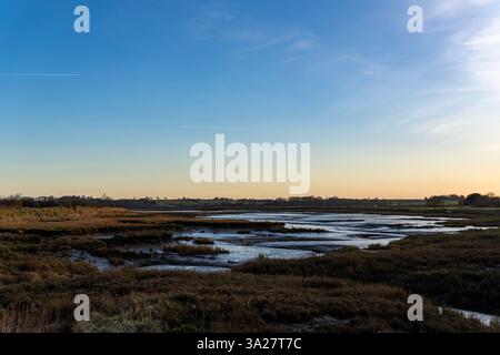 A beautiful view of the Levington Creek on the Orwell river at sunset ...
