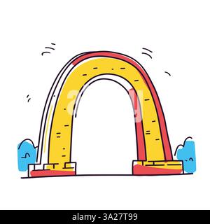 Simple minimalist drawing of Gateway Arch. Gateway Arch illustration in ...