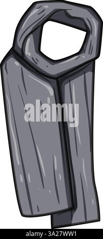 cashmere winter scarf man cartoon vector illustration Stock Vector ...