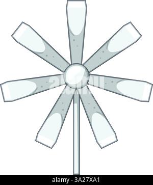 off wind turbine home use cartoon vector illustration Stock Vector ...