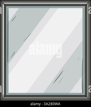 accent wall mirror cartoon vector illustration Stock Vector Image & Art ...