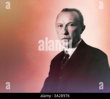 Konrad Adenauer. Portrait of the first Chancellor of the Federal ...