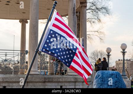 Boston, MA, US-March 4, 2025: Anti-Trump protest in Boston Common ...