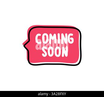 Coming Soon. Badge, icon, logo vector design illustration on white ...