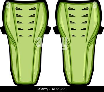 tumbler shin guards cartoon vector illustration Stock Vector Image ...