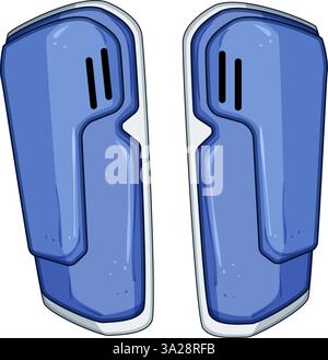 tumbler shin guards cartoon vector illustration Stock Vector Image ...