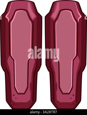 tumbler shin guards cartoon vector illustration Stock Vector Image ...