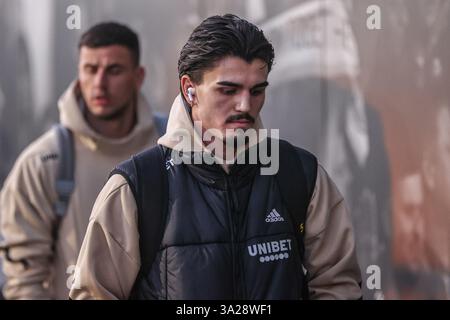 Pascal Struijk of Leeds United arrives at stadium ahead of the Premier ...
